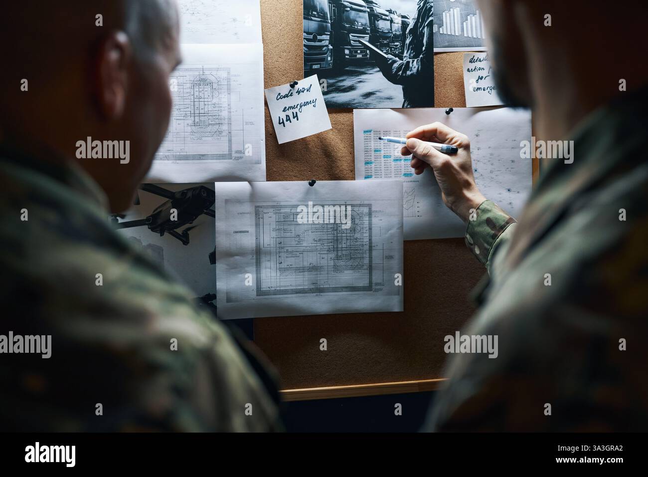 Strategizing Military Operations on Tactical Board Stock Photo - Alamy