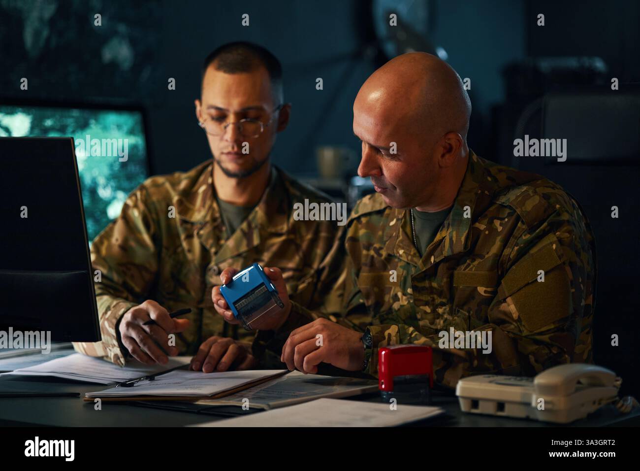 Military office equipment hi-res stock photography and images - Alamy