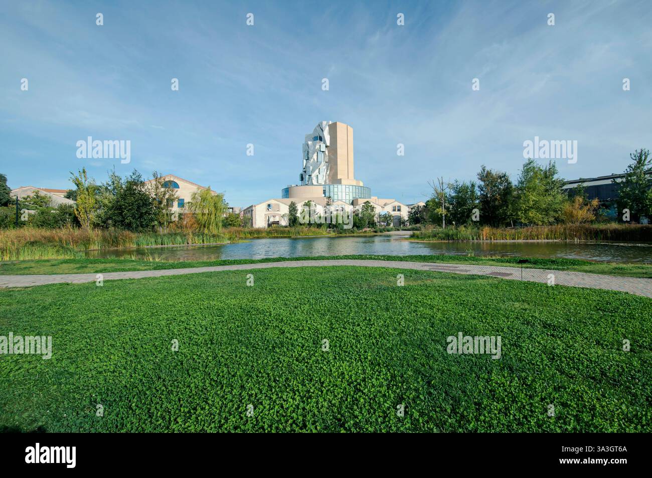 Garden designed by Bas Smets in Parc des Ateliers, Luma Tower by Frank ...
