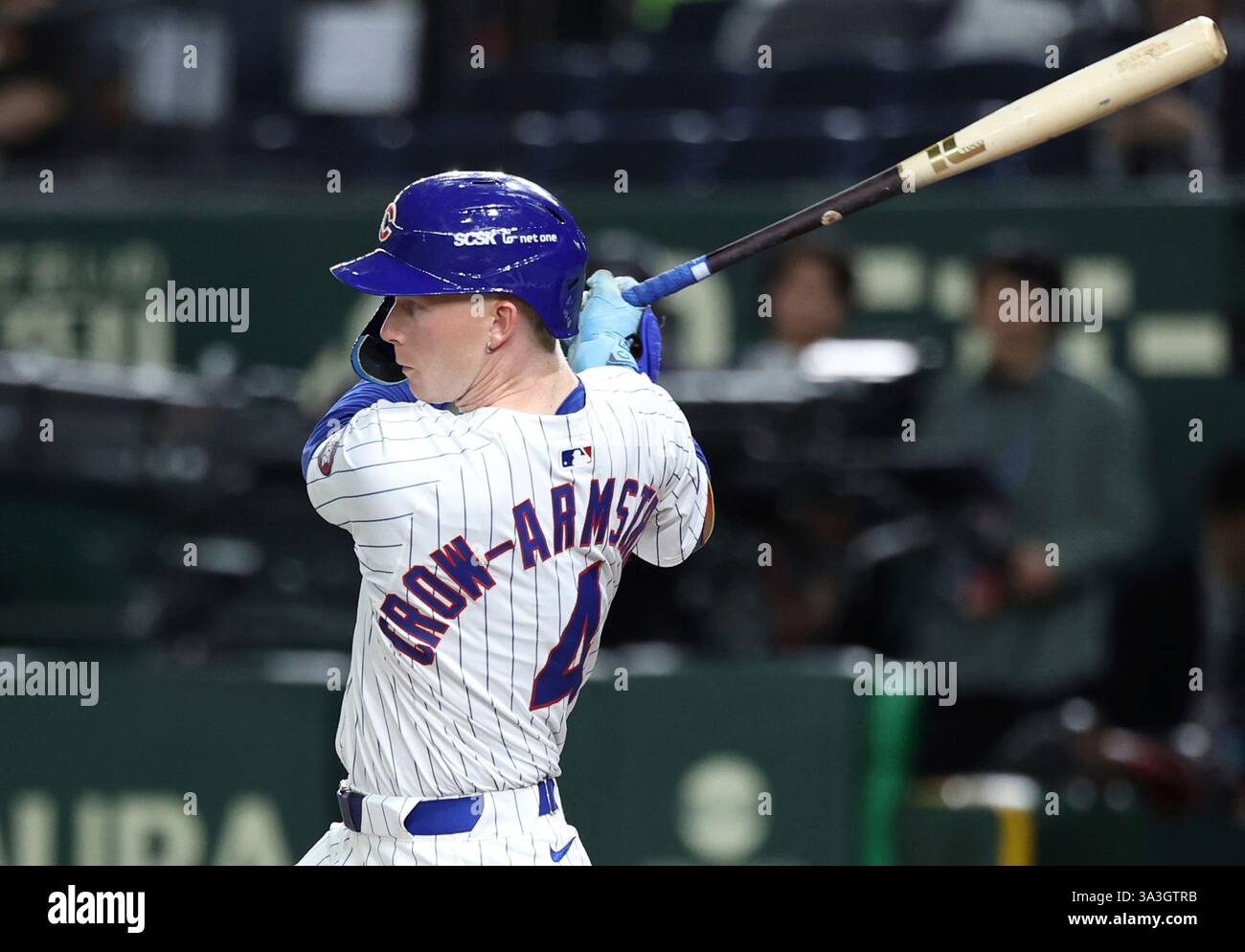 Chicago Cubs' Pete Crow-Armstrong hits a double in the fifth inning of ...