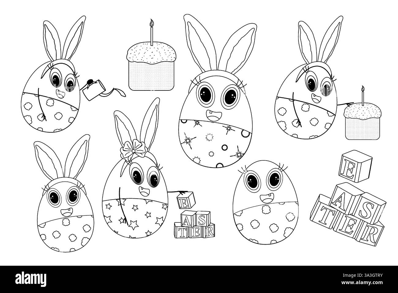 Easter themed cake Stock Vector Images - Alamy