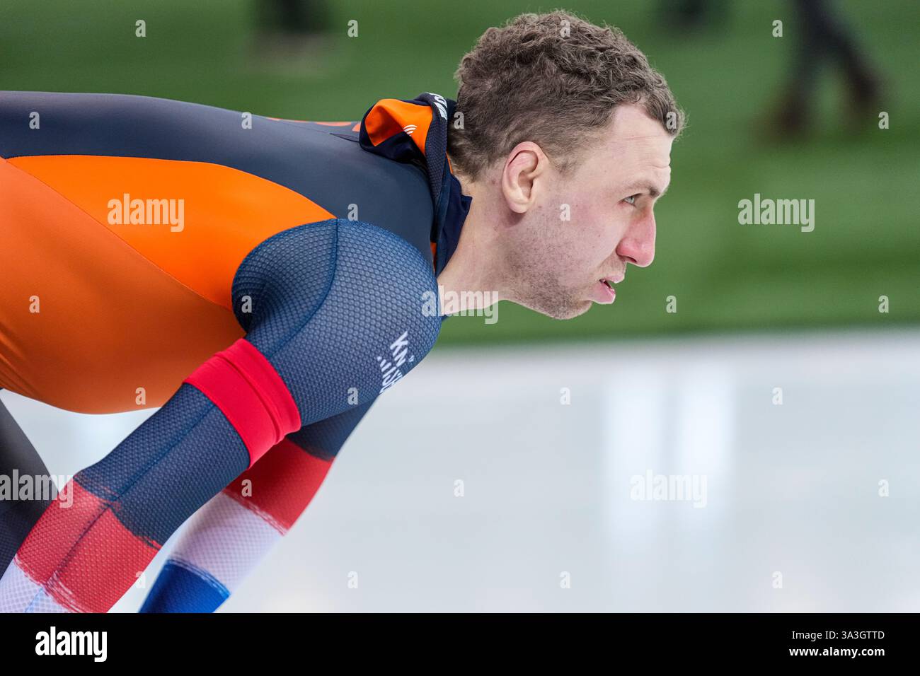 Hamar, Norway. 16th Mar, 2025. HAMAR, NORWAY - MARCH 16: Wesly Dijs of Netherlands during the ...