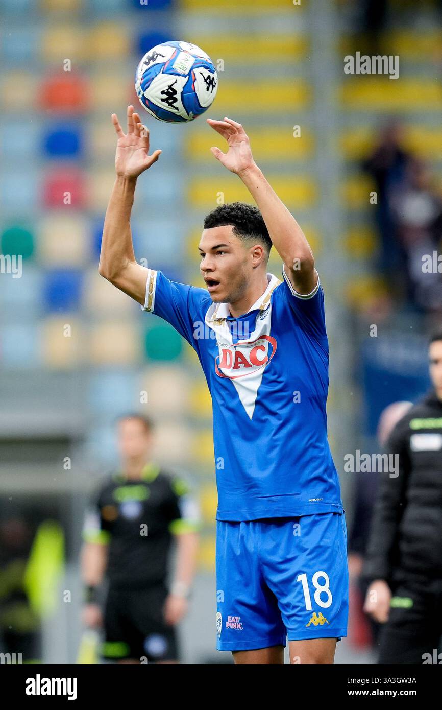 Frosinone, Italy. 15th Mar, 2025. Alexander Jallow of Brescia Calcio ...
