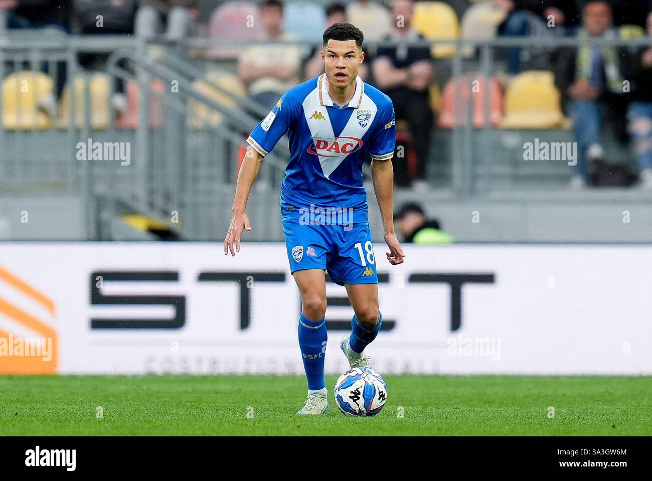 Frosinone, Italy. 15th Mar, 2025. Alexander Jallow of Brescia Calcio ...