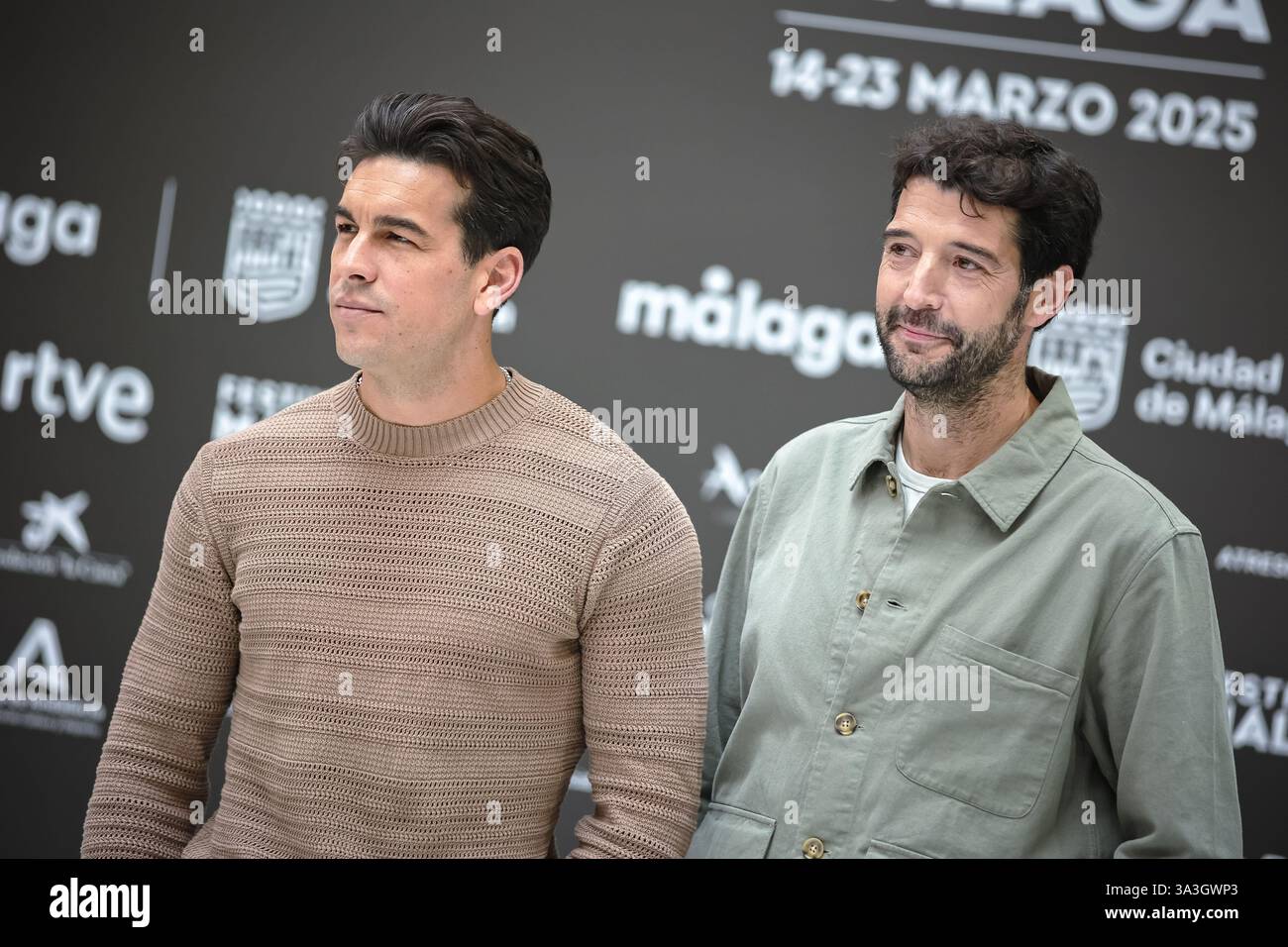 Mario Casas and Gerard Oms attend the photocall of the film "La huella del mal" at the 28th ...