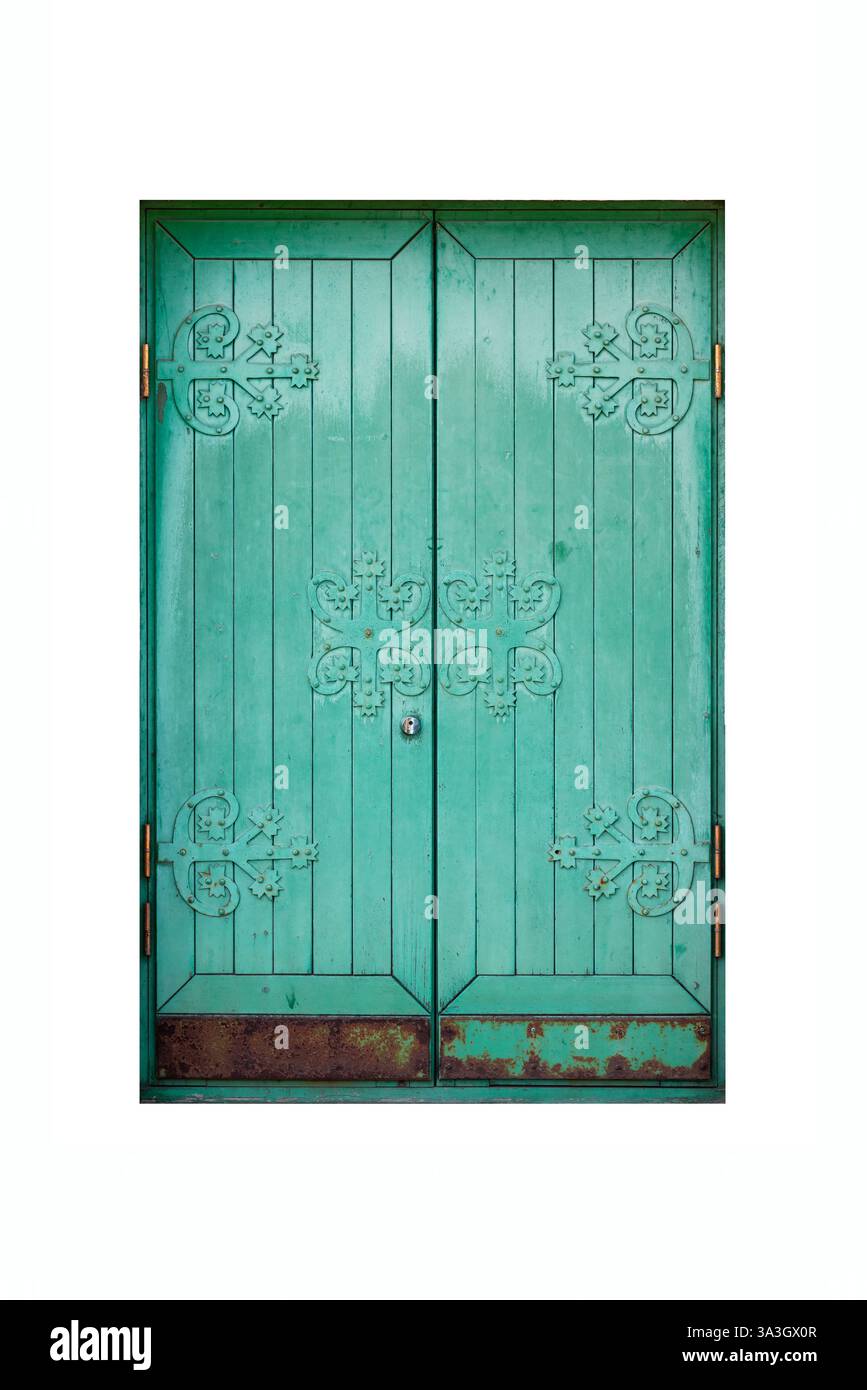 Ancient door in medieval Cut Out Stock Images & Pictures - Alamy
