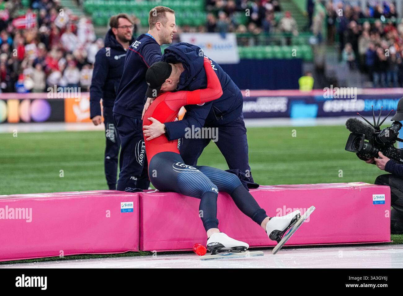 Hamar, Norway. 16th Mar, 2025. HAMAR, NORWAY - MARCH 16: Peder Kongshaug of Norway during the ...