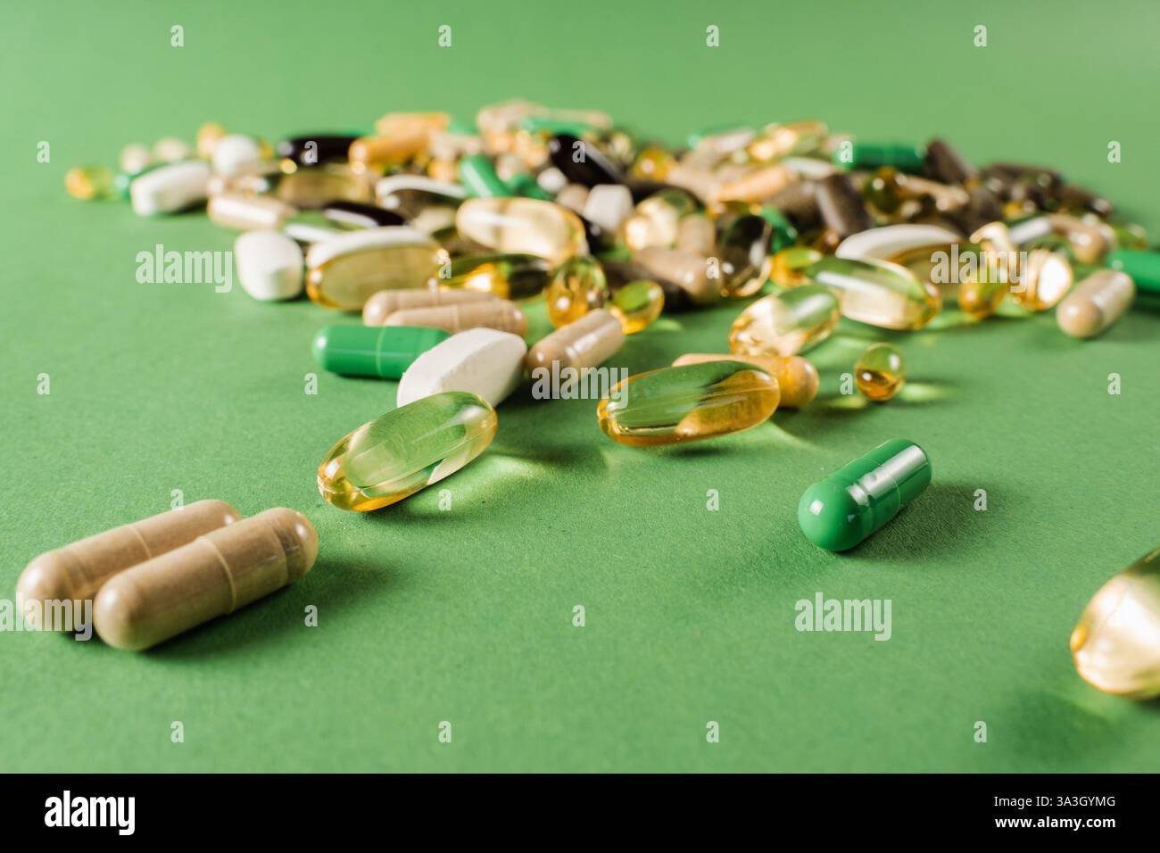 Mix of dietary biologically active supplement tablets for healthy diet ...