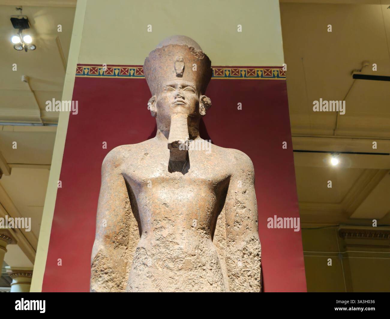 Cairo, Egypt, February 1 2025: Ancient statue collection inside the ...