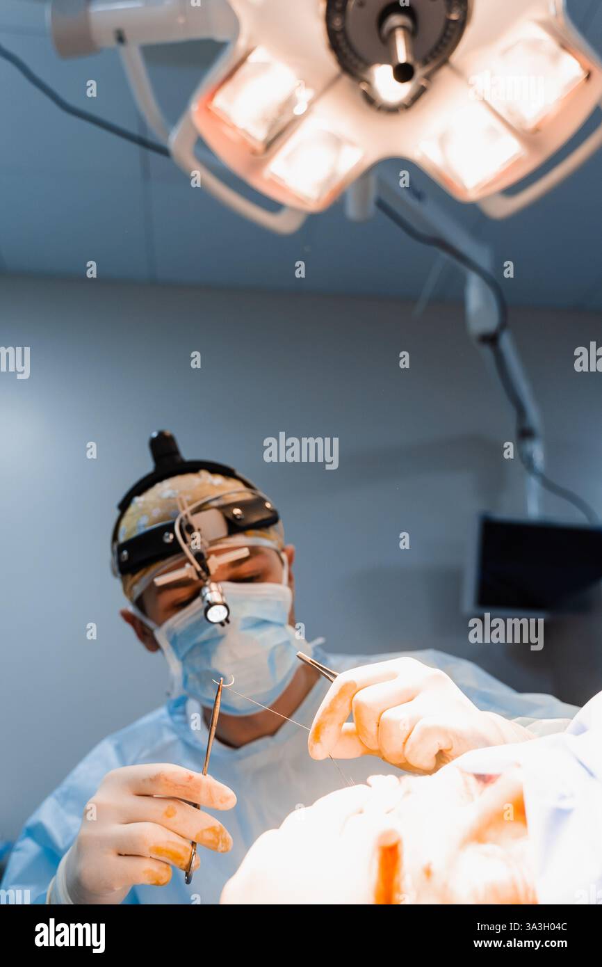 Blepharoplasty plastic surgery operation for modifying the eye region ...