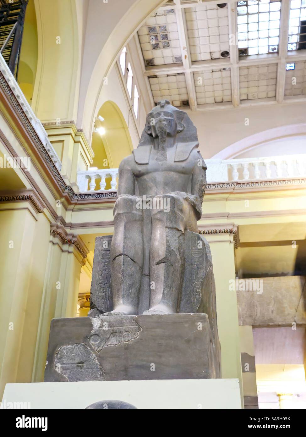 Cairo, Egypt, February 1 2025: Ancient statue collection inside the ...