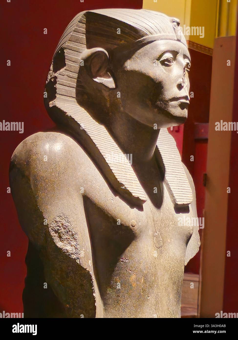 Cairo, Egypt, February 1 2025: Ancient statue collection inside the ...