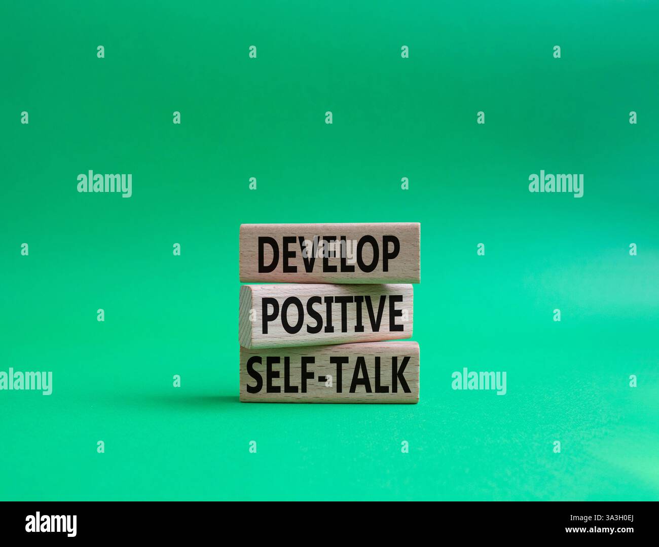 Develop positive self-talk symbol. Concept words Develop positive self ...