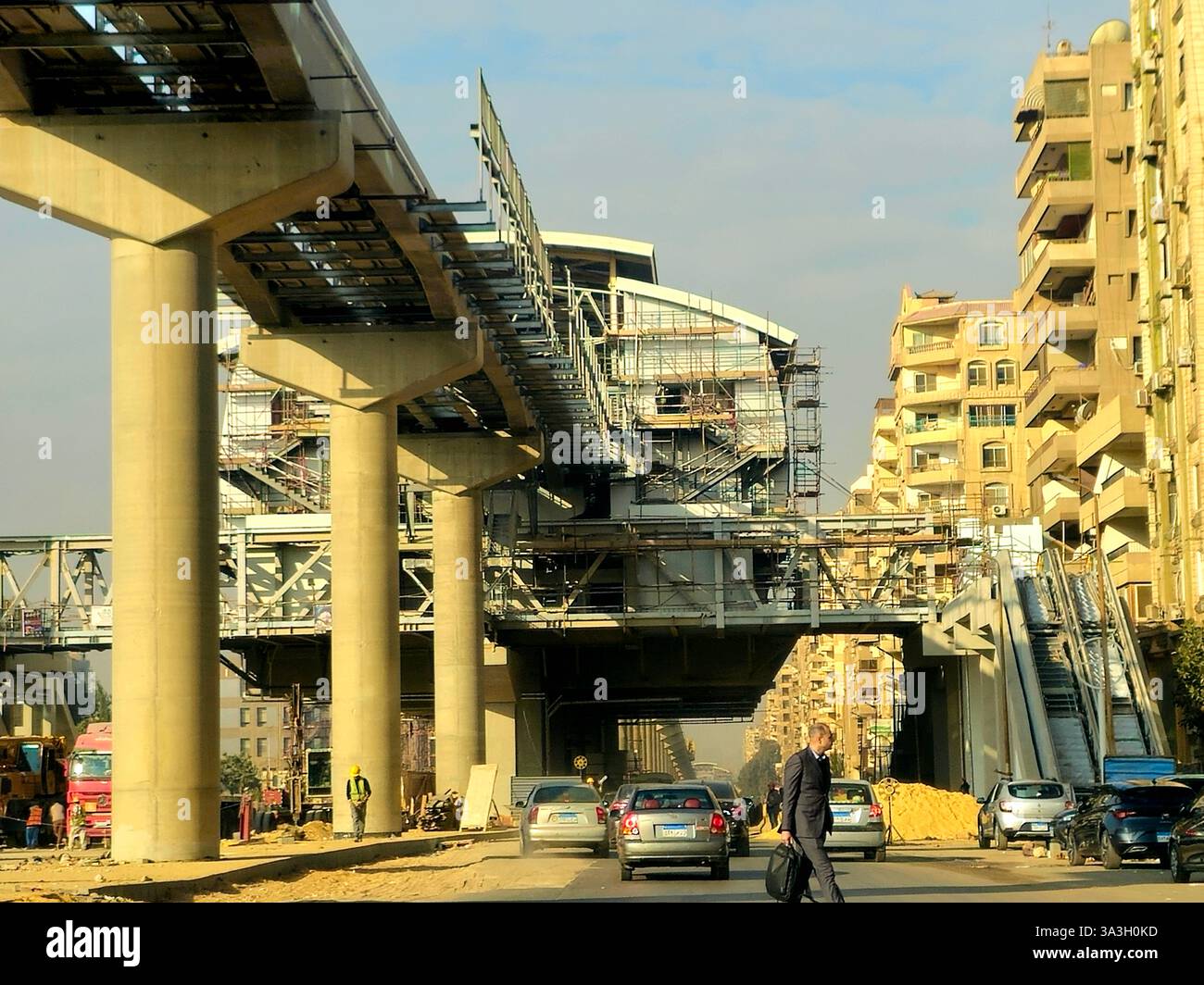Cairo, Egypt, February 11 2025: The Cairo monorail station site, Cairo ...