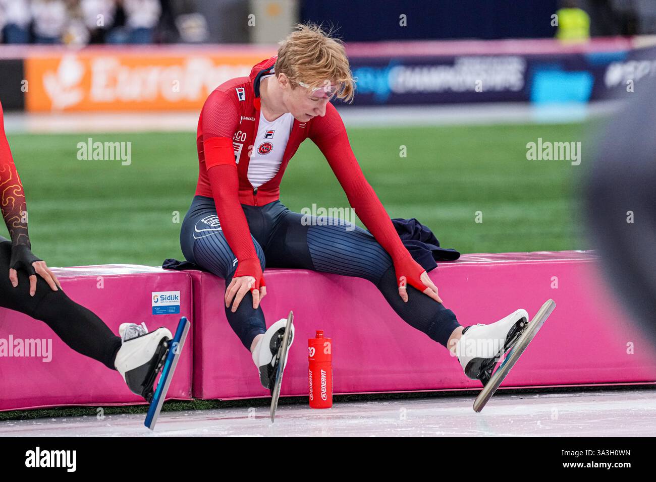 Hamar, Norway. 16th Mar, 2025. HAMAR, NORWAY - MARCH 16: Peder Kongshaug of Norway during the ...