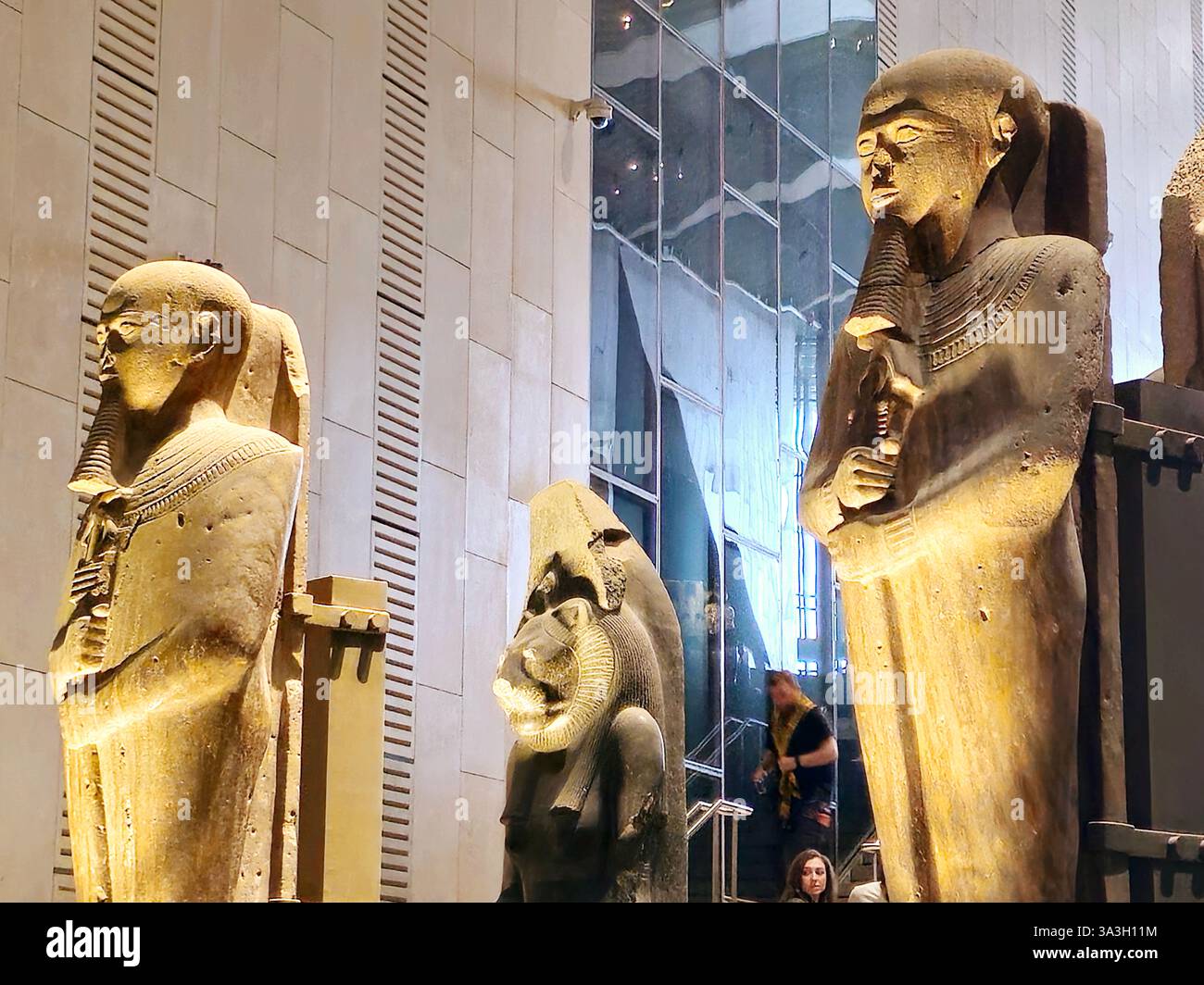 Giza, Egypt, February 22 2025: The ancient statues collection in The ...