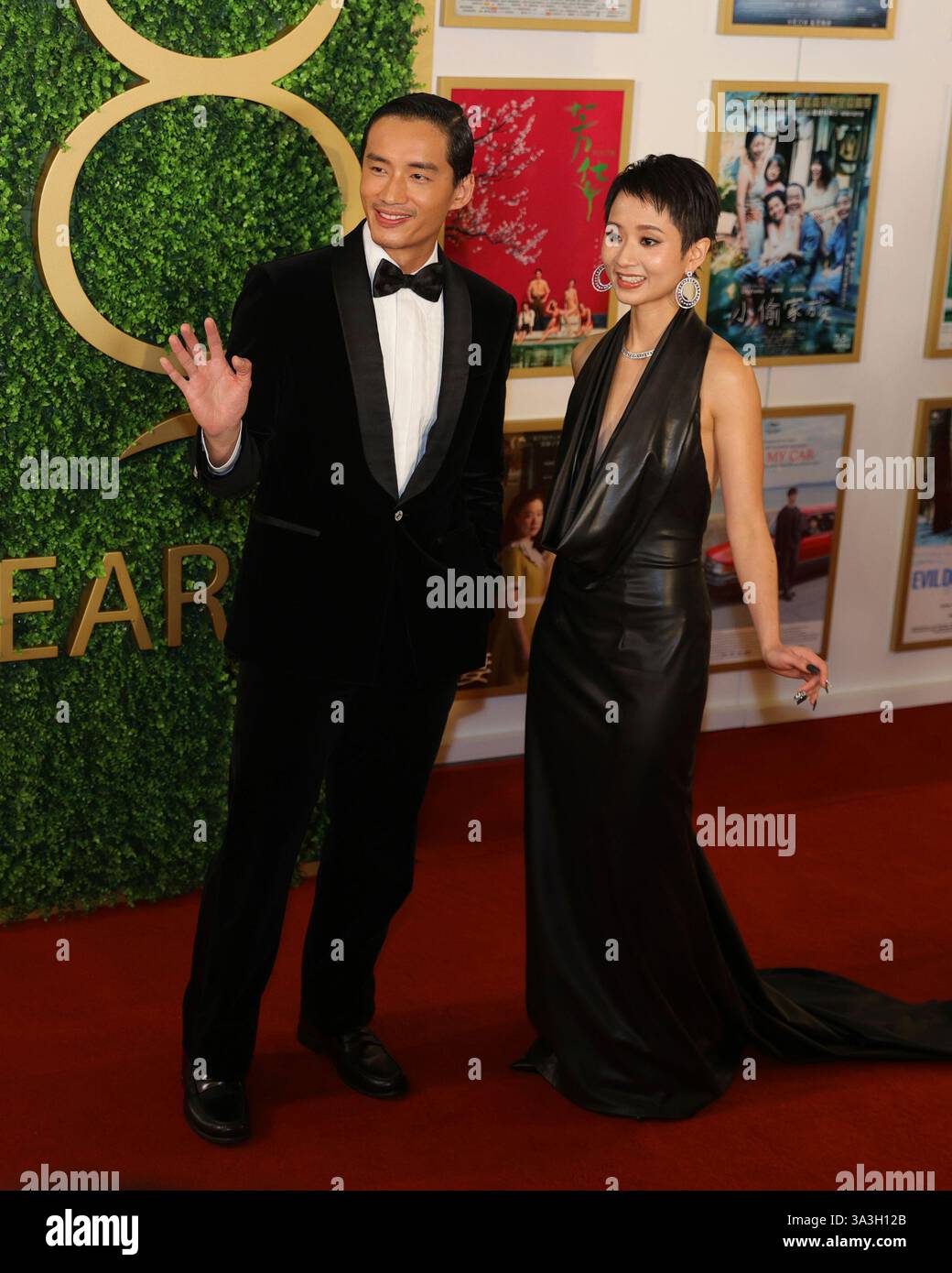 Rachel Leung, right and Jack Tan arrive for the 18th Asian Film Awards ...