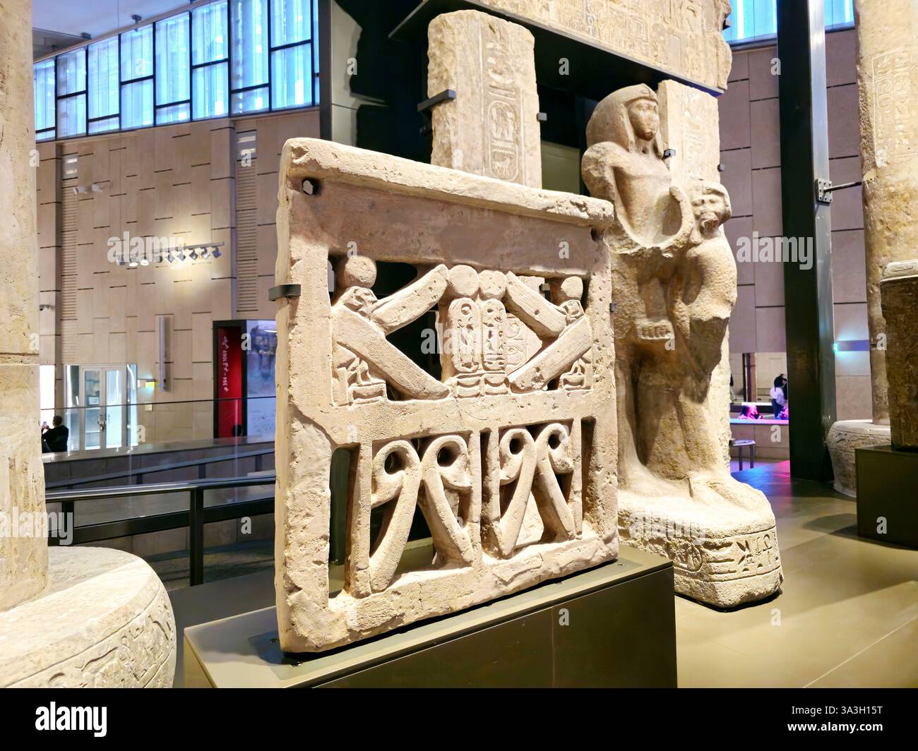 Giza, Egypt, February 22 2025: The monuments inside The Grand Egyptian ...