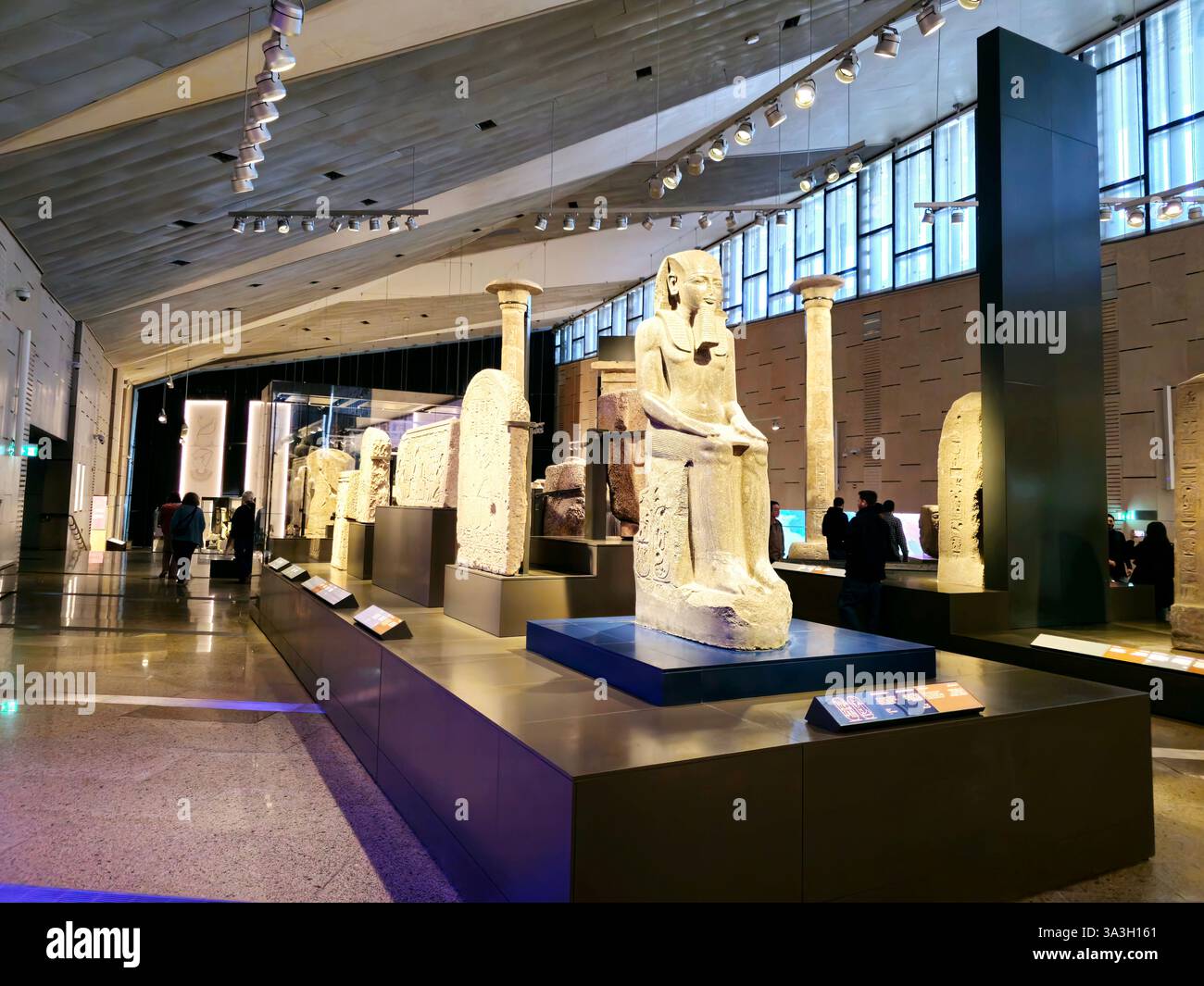 Giza, Egypt, February 22 2025: The monuments inside The Grand Egyptian ...