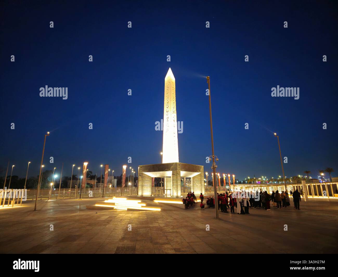 Giza, Egypt, February 22 2025: The Suspended obelisk from The Grand ...