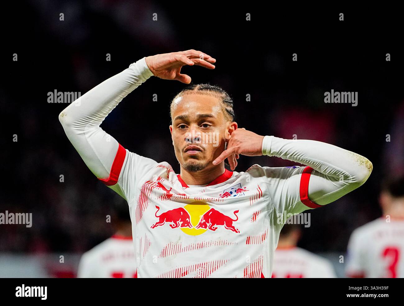 Red Bull Arena, Leipzig, Germany. 15th Mar, 2025. Xavi Simons of RB ...