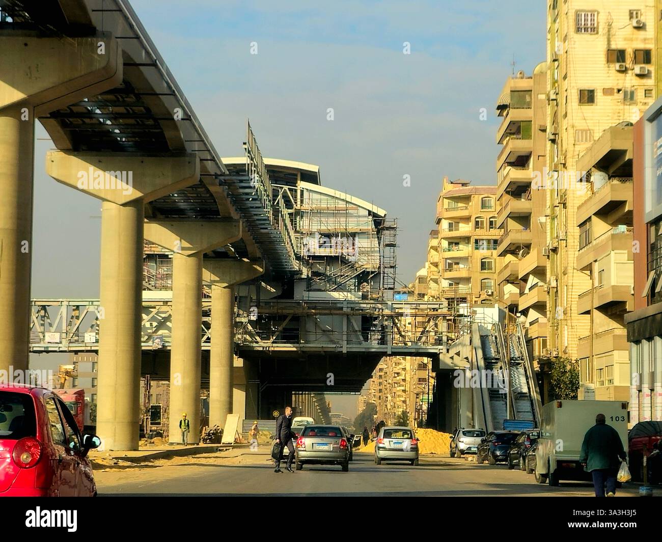 Cairo, Egypt, February 11 2025: The Cairo monorail station site, Cairo ...
