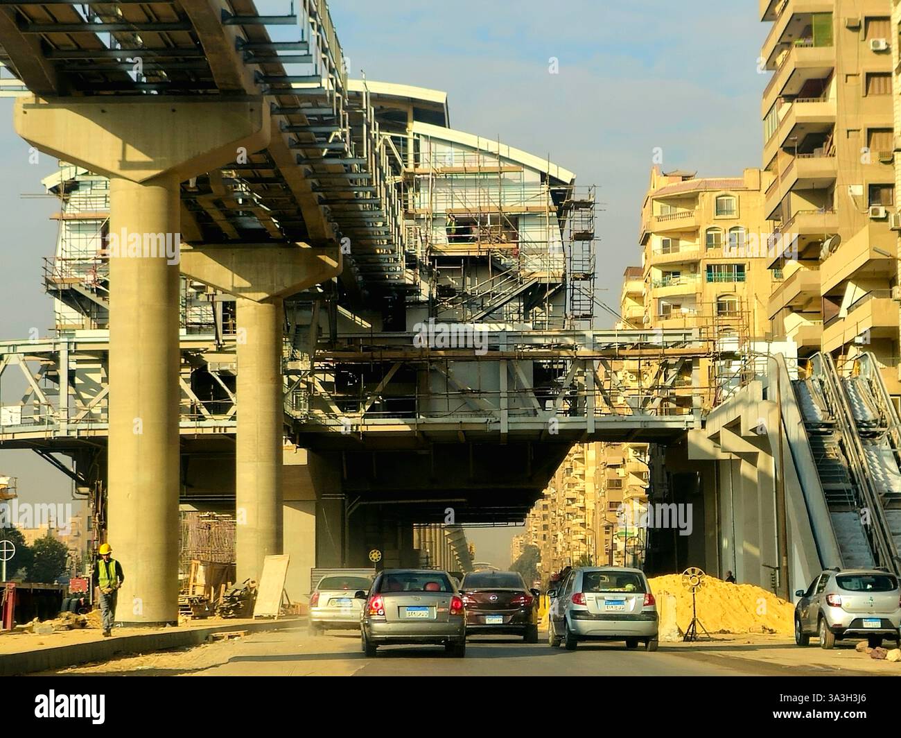 Cairo, Egypt, February 11 2025: The Cairo monorail station site, Cairo ...