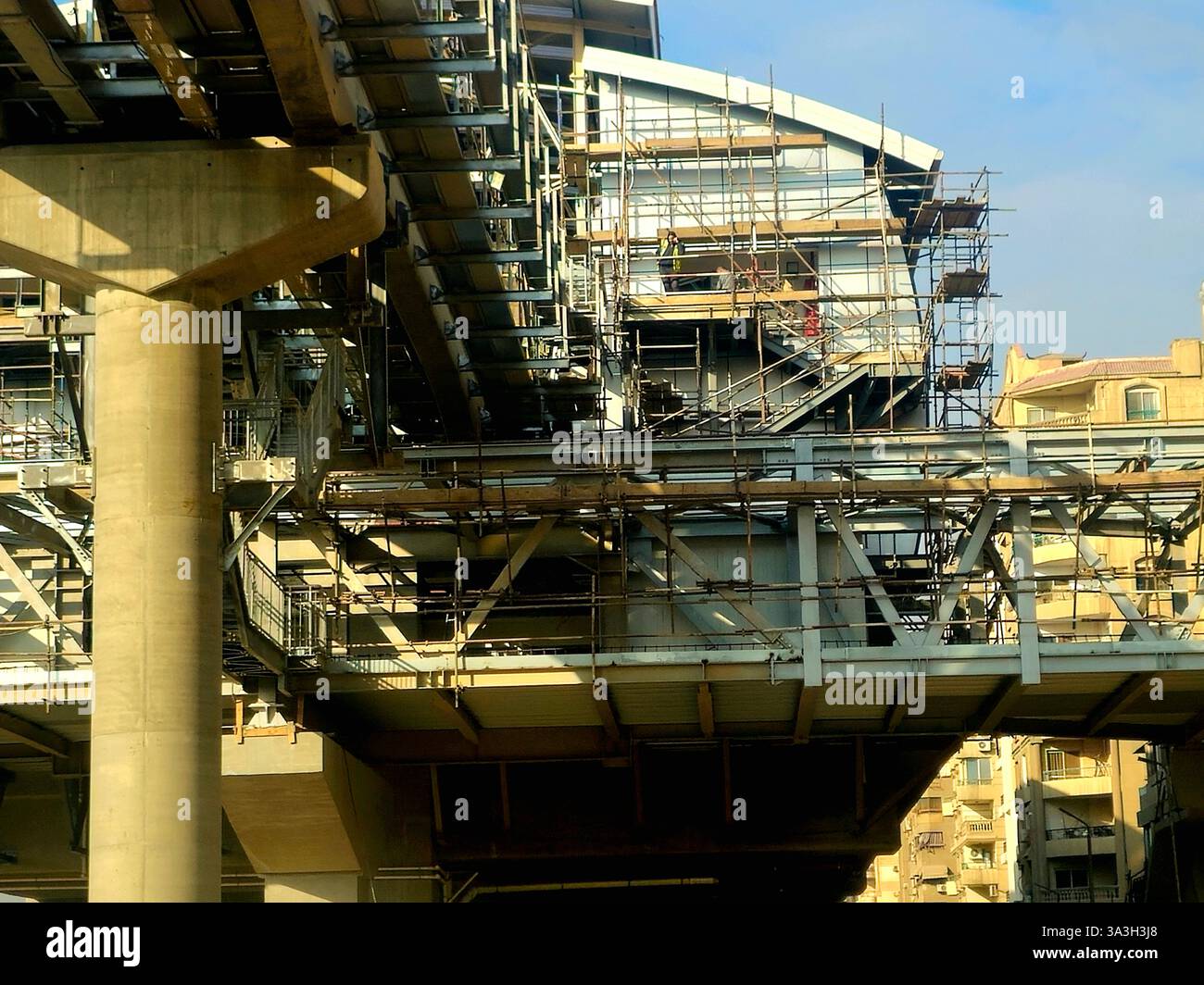 Cairo, Egypt, February 11 2025: The Cairo monorail station site, Cairo ...
