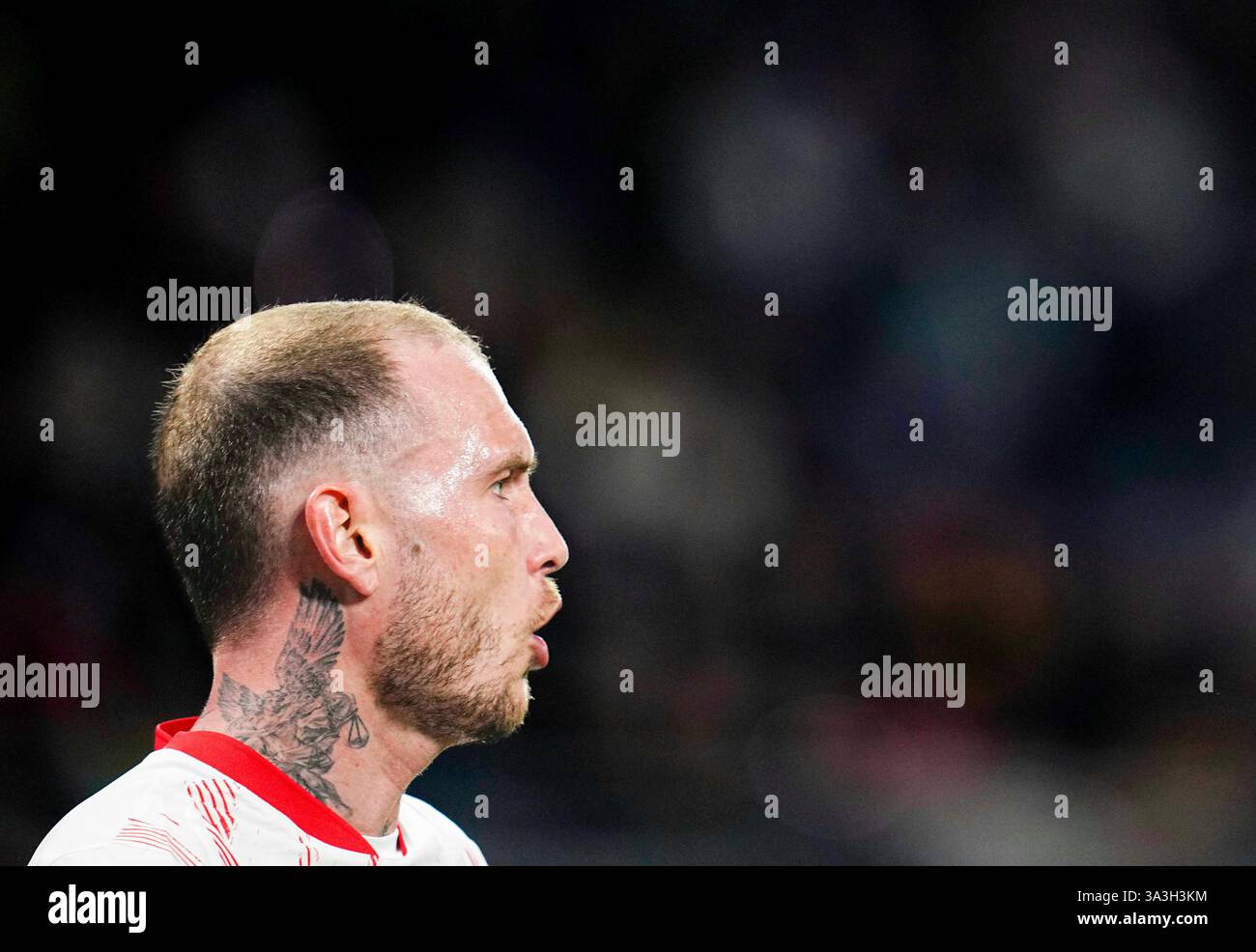 March 15 2025: David Raum of RB Leipzig looks on during a 1. Bundesliga ...