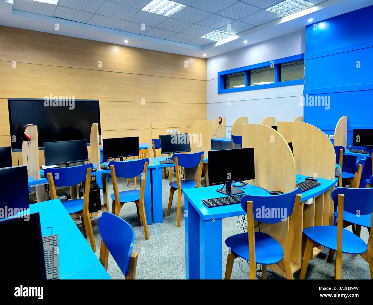 Cairo, Egypt, February 17 2025: computer lab class for students concept ...