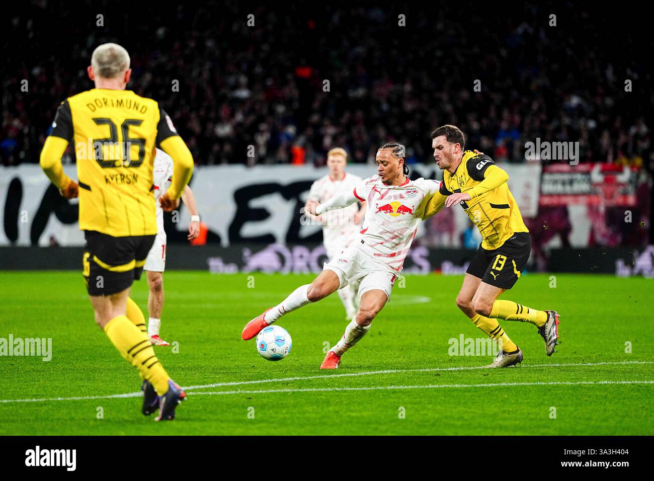 March 15 2025: Xavi Simons of RB Leipzig shoots on goal during a 1 ...