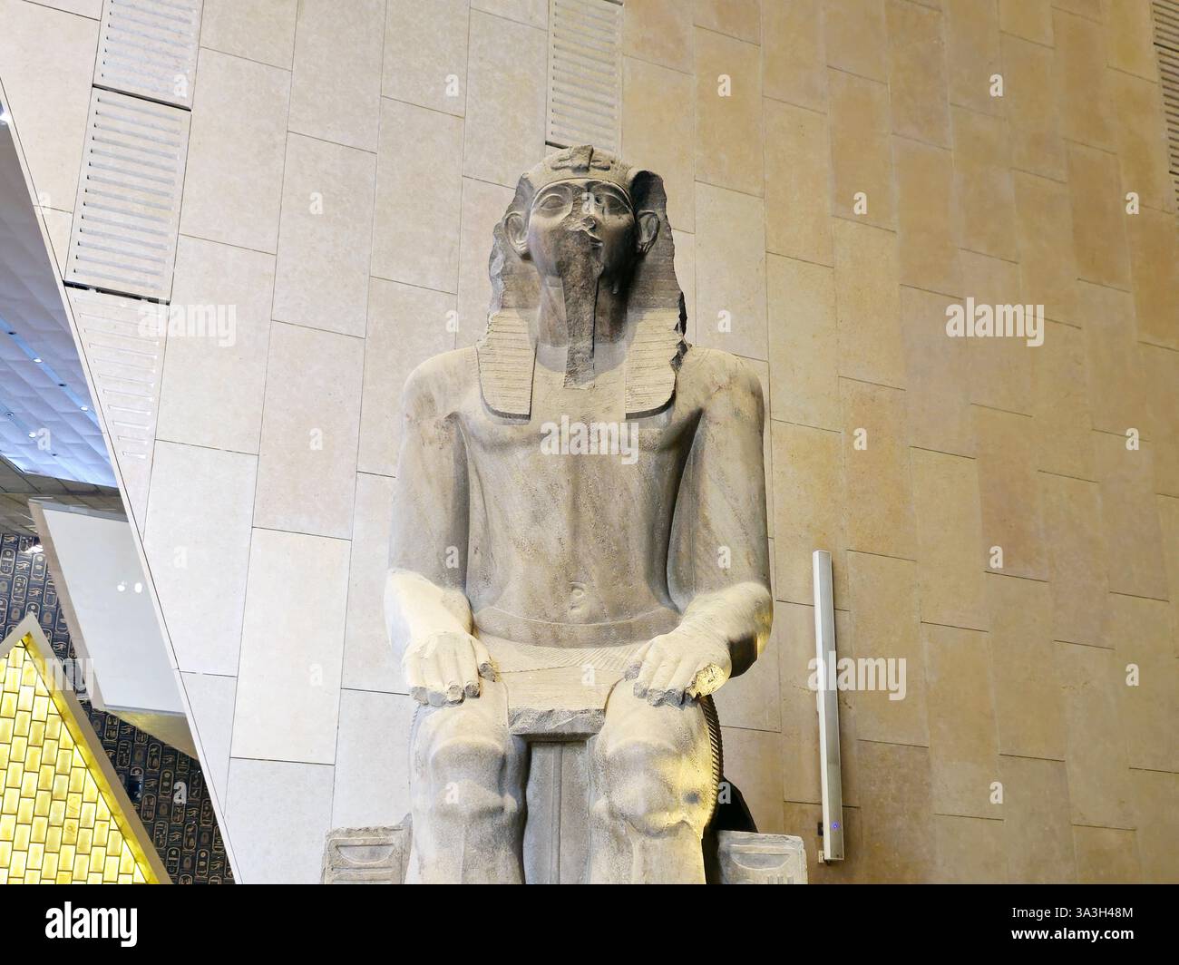 Giza, Egypt, February 22 2025: The ancient statues collection in The ...