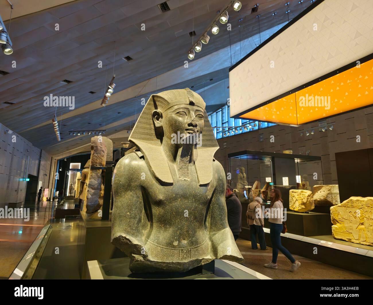 Giza, Egypt, February 22 2025: The ancient statues collection in The ...