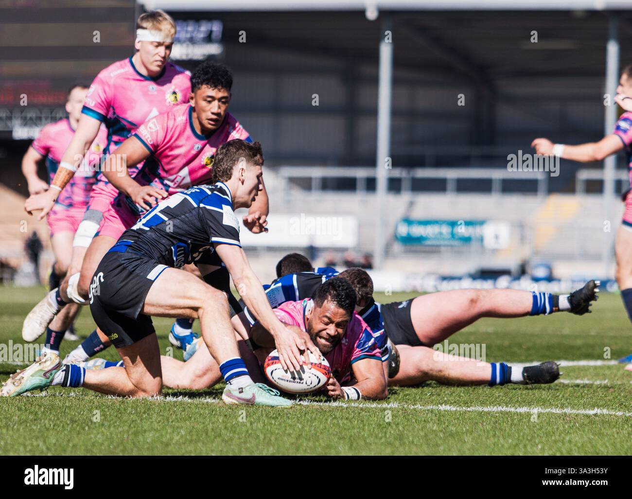 Exeter, Devon, UK. 16th Mar, 2025. Exeter Chiefs v Bath Rugby Semi ...