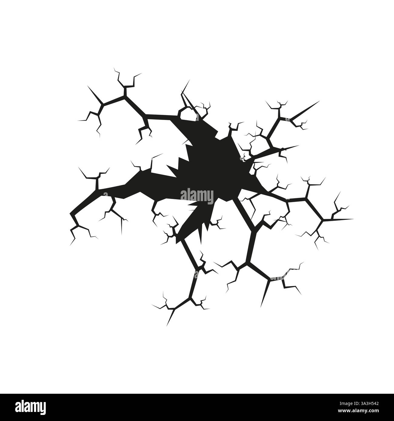 Crack in the wall, ground, ice hand drawn, Split concrete, egg, Cartoon ...