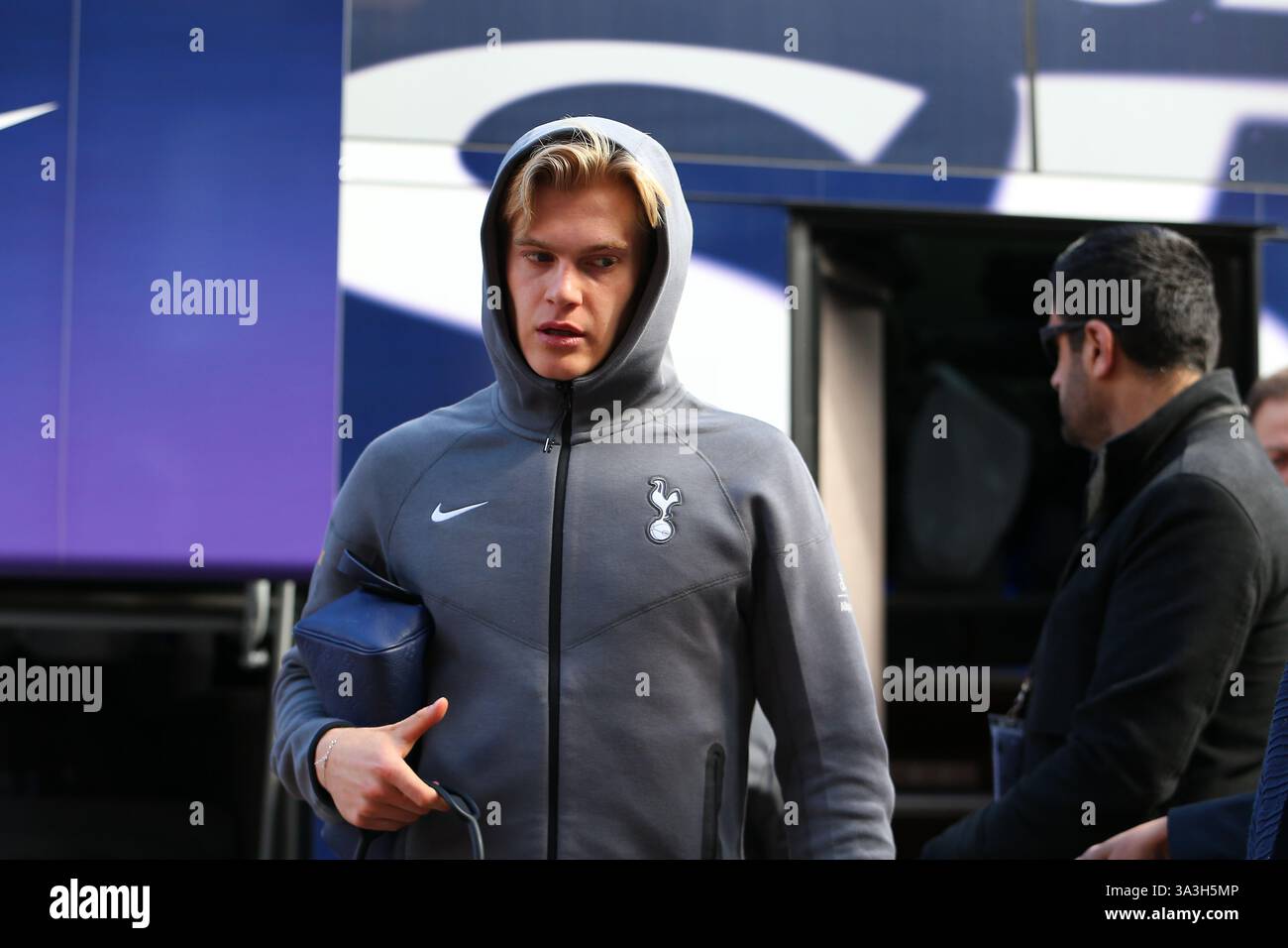 London, UK. 16th Mar, 2025. Lucas Bergvall of Tottenham Hotspur ...