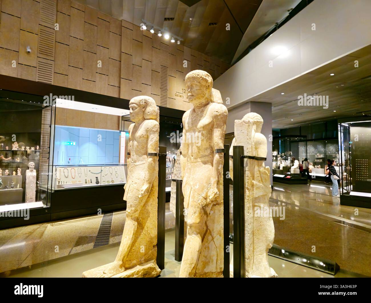 Giza, Egypt, February 22 2025: ancient statue collection in The Grand ...