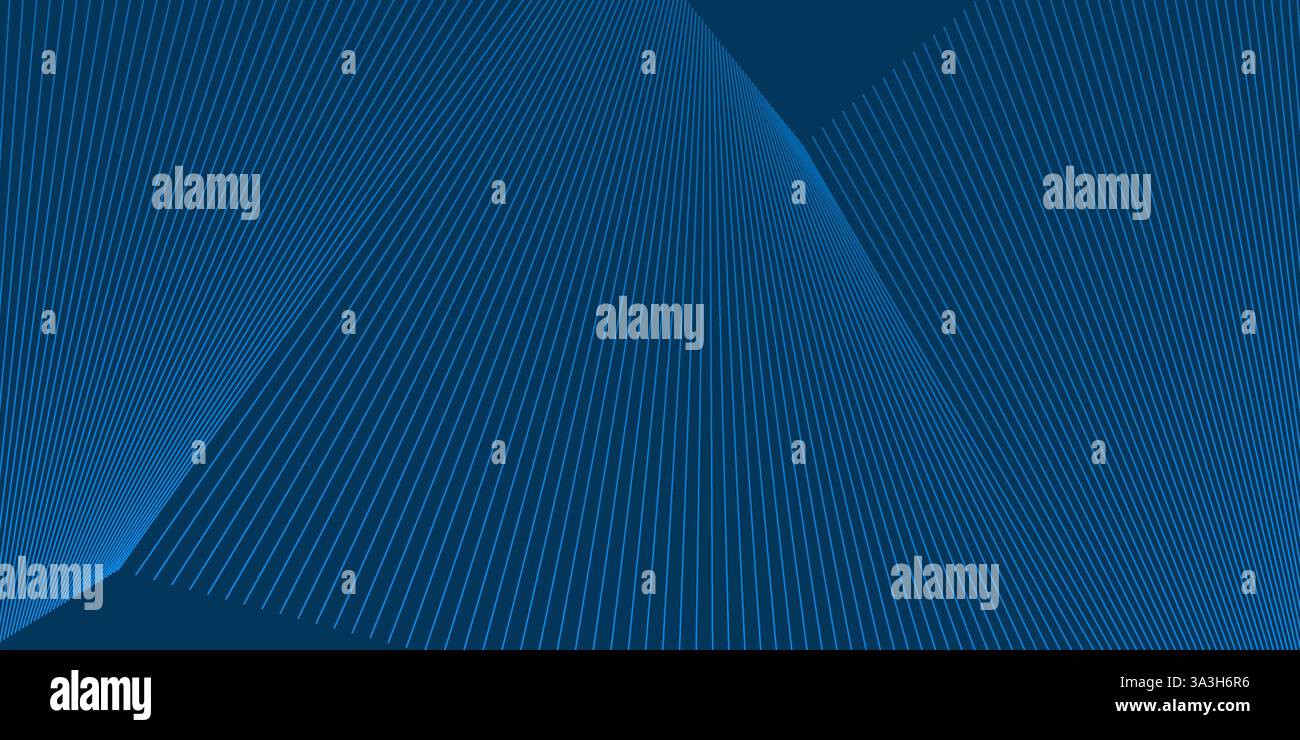 A sleek blue abstract background with converging lines and smooth ...