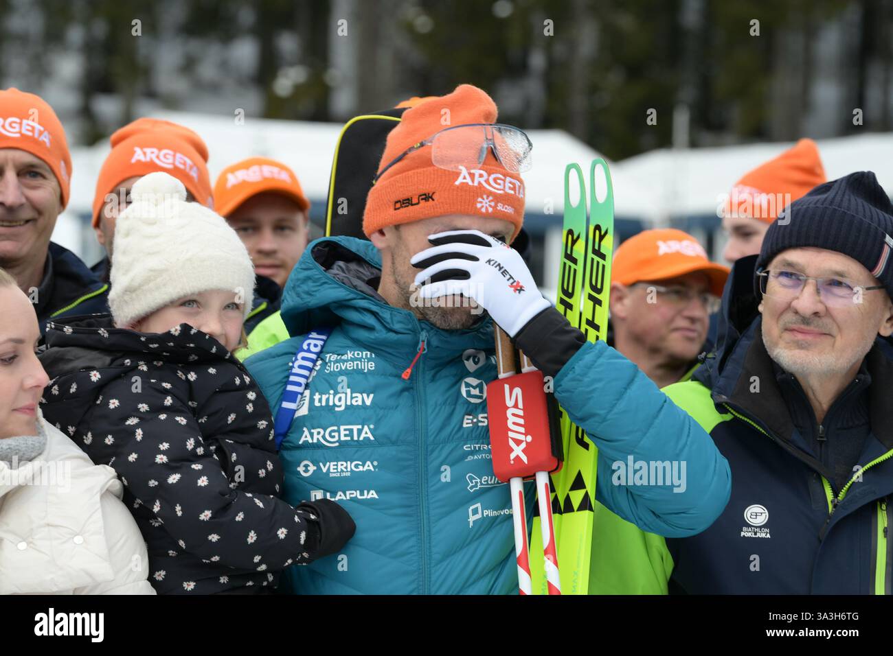 Slovenia, Slovenia. 16th Mar, 2025. Fak Jakow SLO during IBU World Cup ...