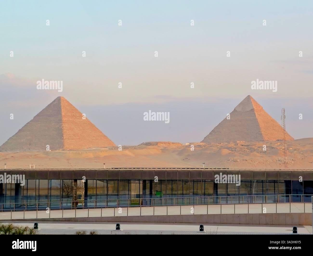 Giza, Egypt, February 22 2025: The pyramids view from The Grand ...