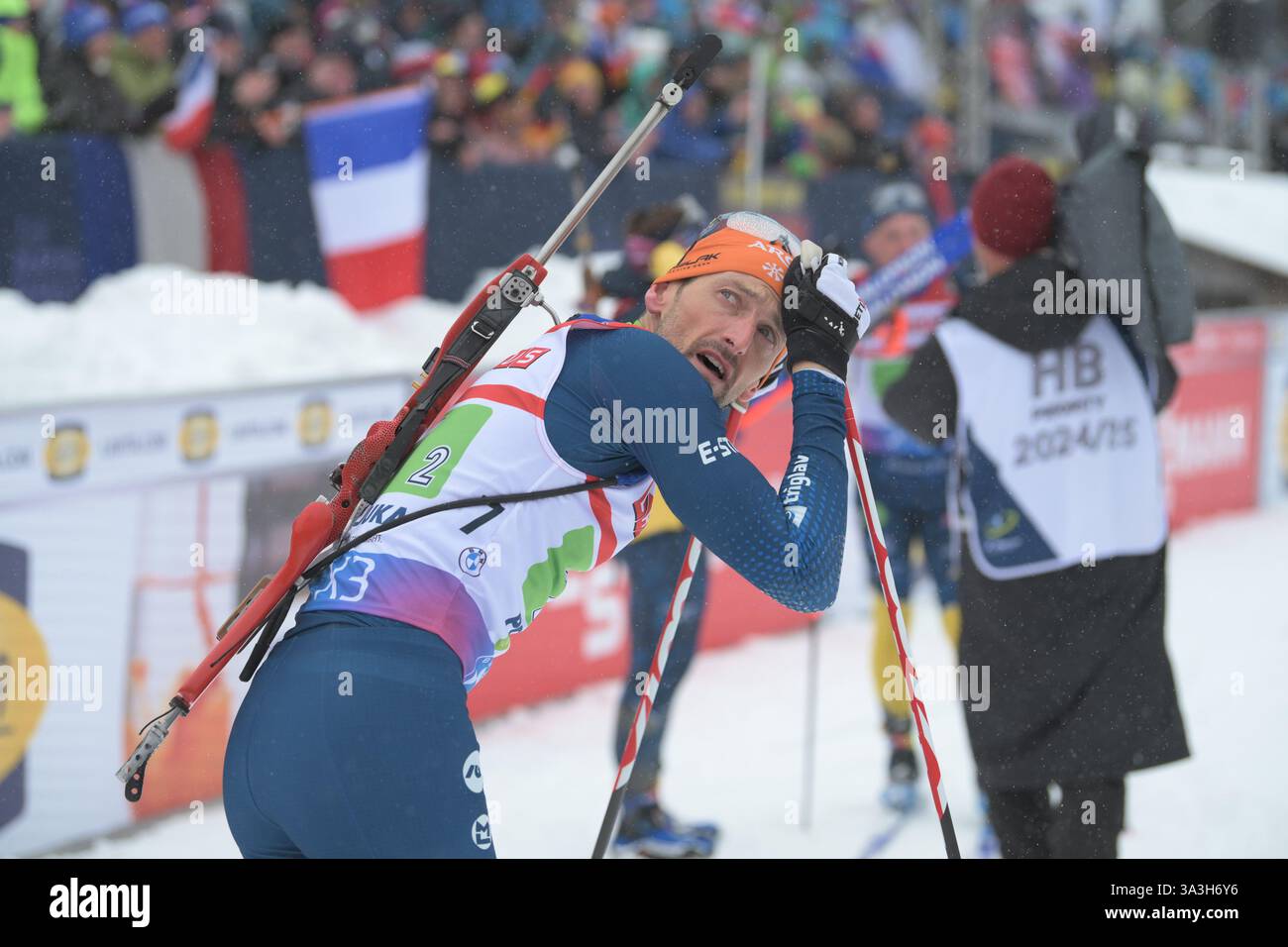 Slovenia, Slovenia. 16th Mar, 2025. Fak Jakow SLO during IBU World Cup ...