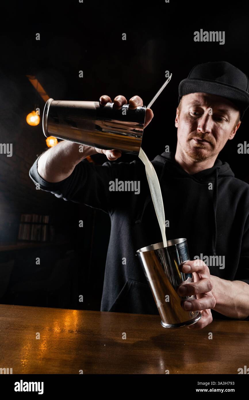 Bartender mixes whiskey lemon hi-res stock photography and images - Alamy