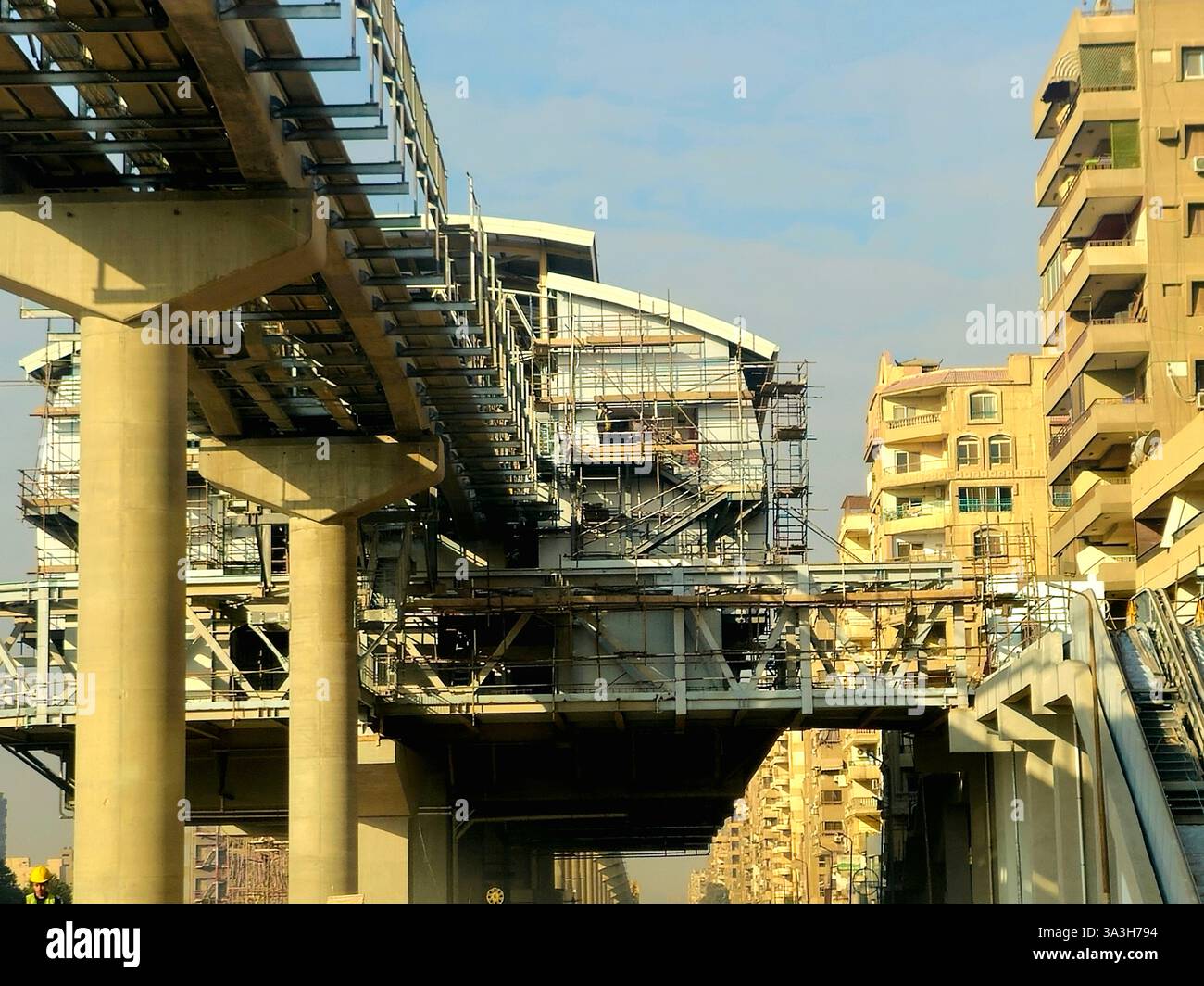 Cairo, Egypt, February 11 2025: The Cairo monorail station site, Cairo ...