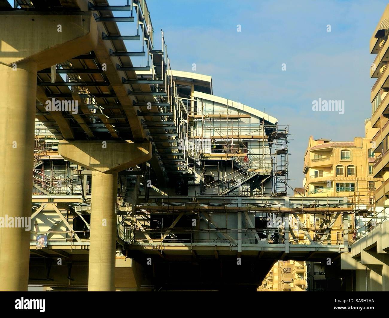 Cairo, Egypt, February 11 2025: The Cairo monorail station site, Cairo ...