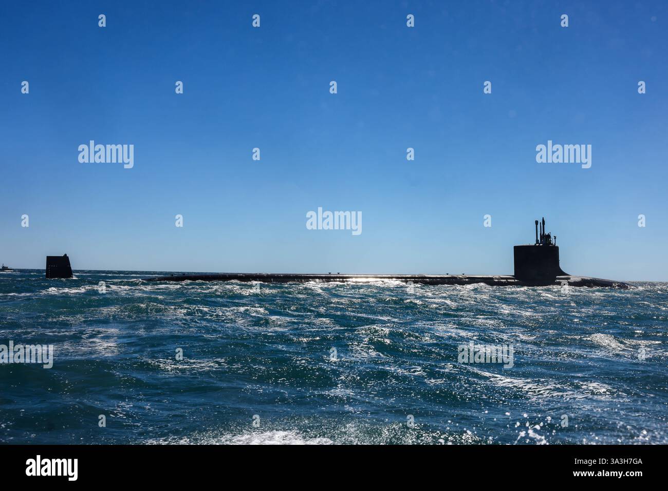 USS Minnesota SSN-783 Virginia-class fast attack submarine off the ...