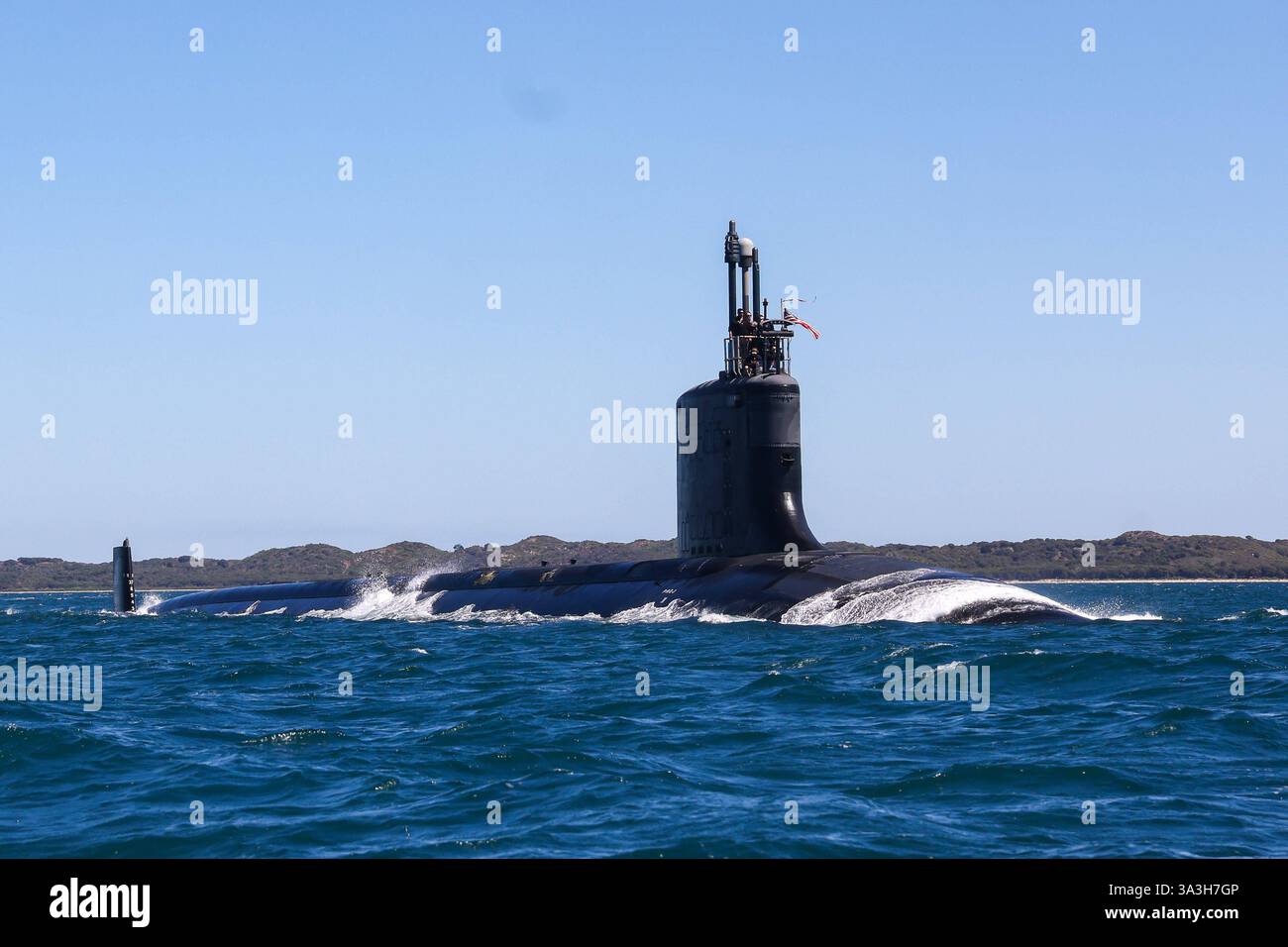 USS Minnesota SSN-783 Virginia-class fast attack submarine off the ...