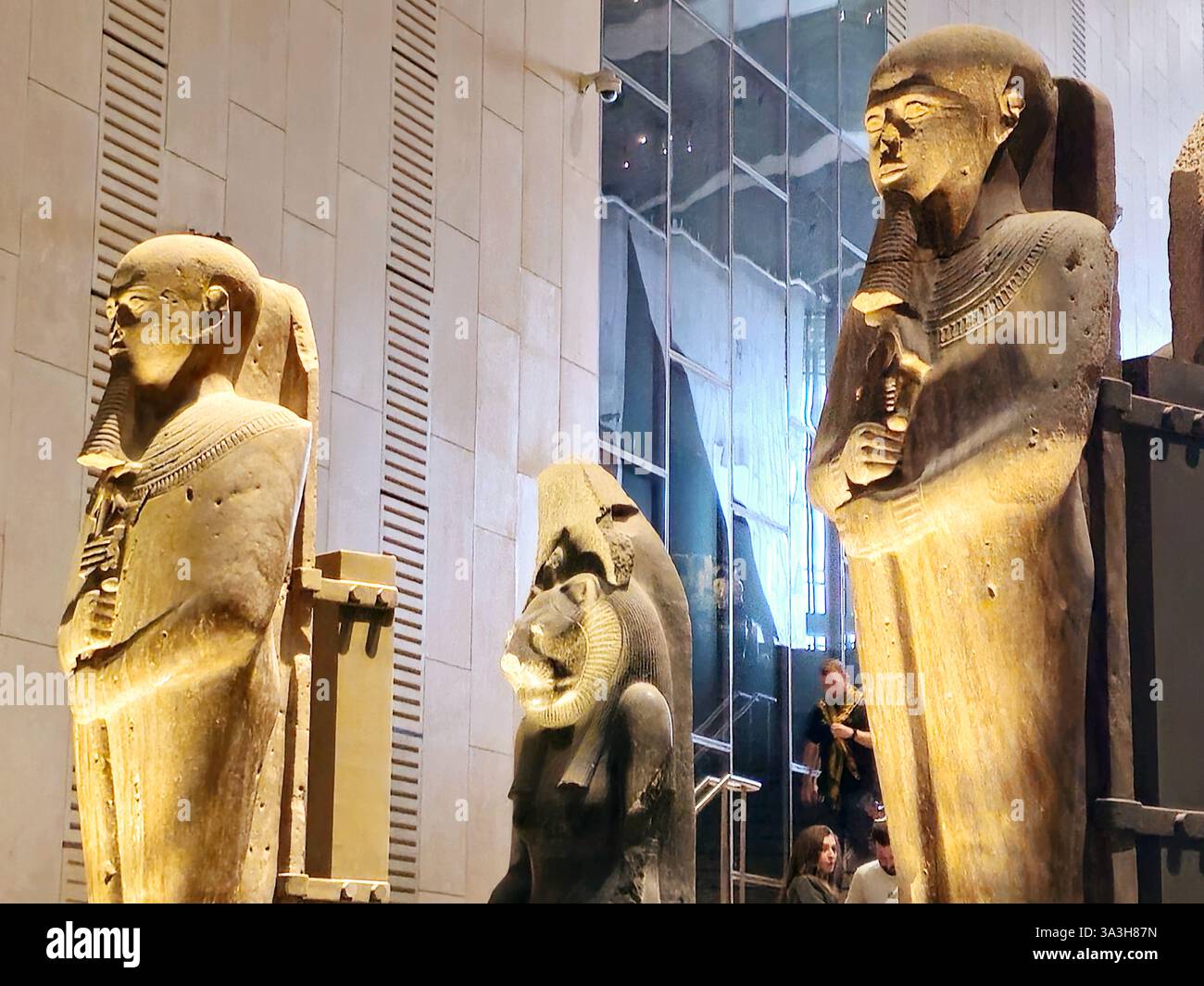 Giza, Egypt, February 22 2025: The ancient statues collection in The ...