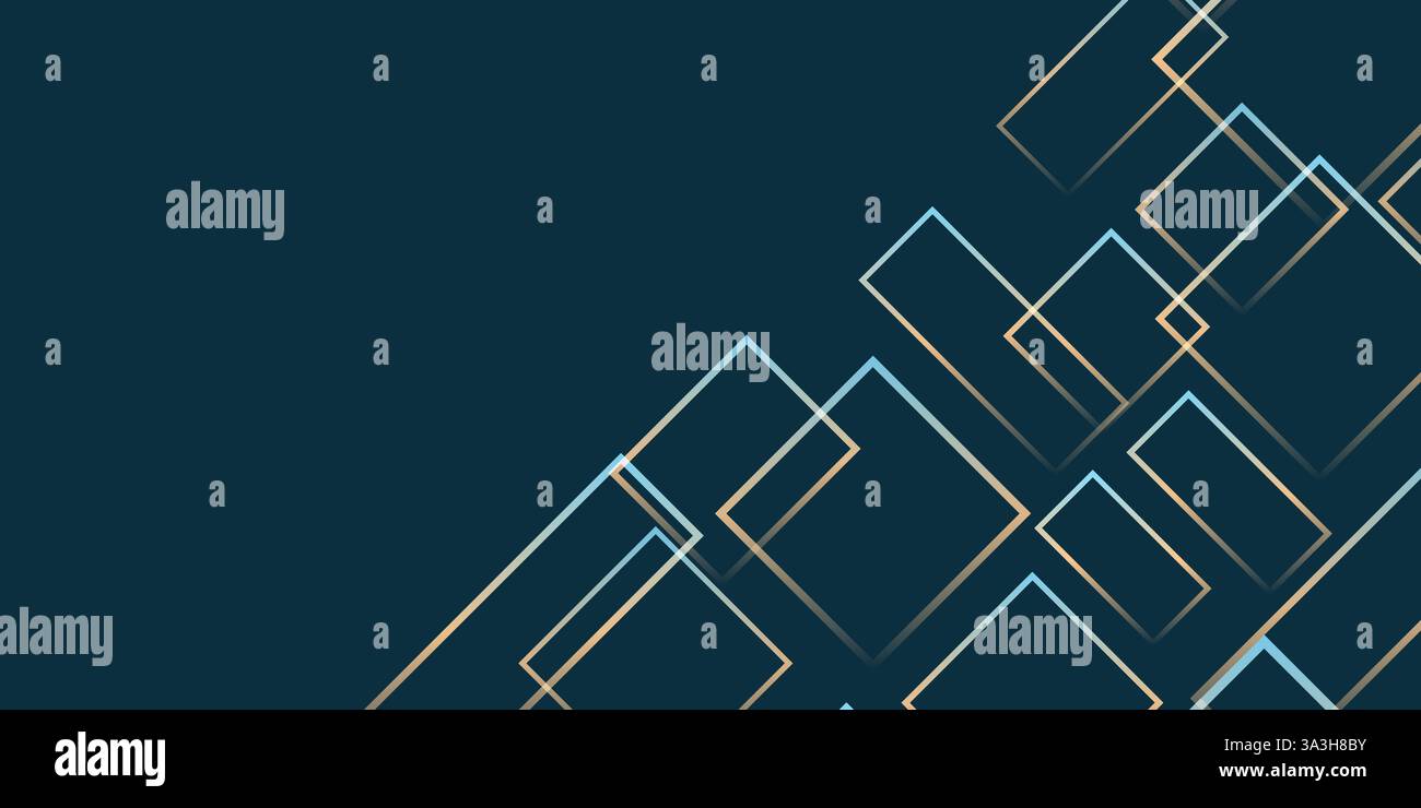 Simple Overlapping Rectangular Frames of Various Sizes, Colored in ...