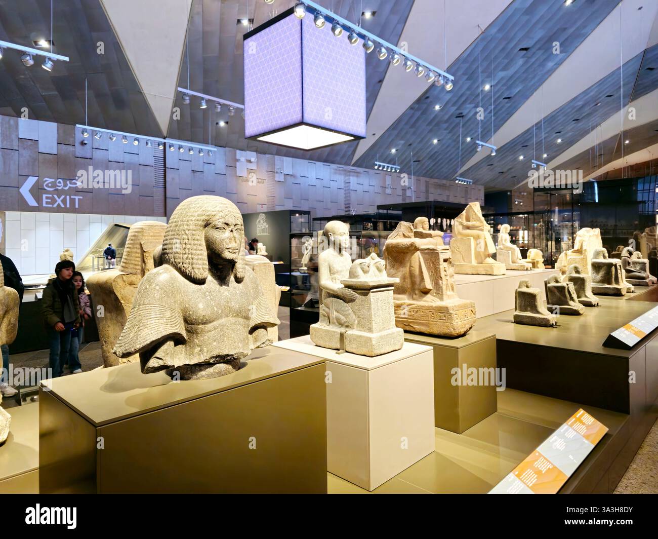 Giza, Egypt, February 22 2025: ancient statue collection in The Grand ...