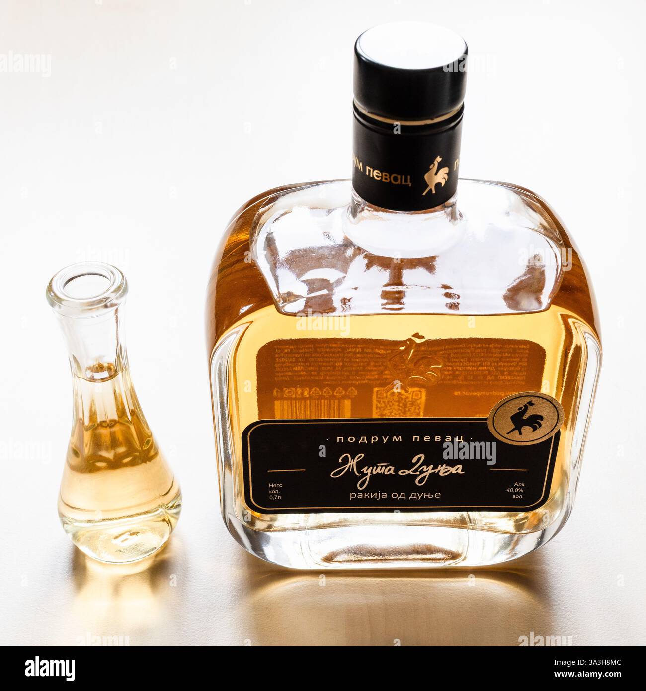 Moscow, Russia - March 5, 2025: chokan flask and closed bottle of ...